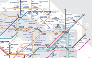 Walking Tube map extended to include Zone 3 stations | London Road ...